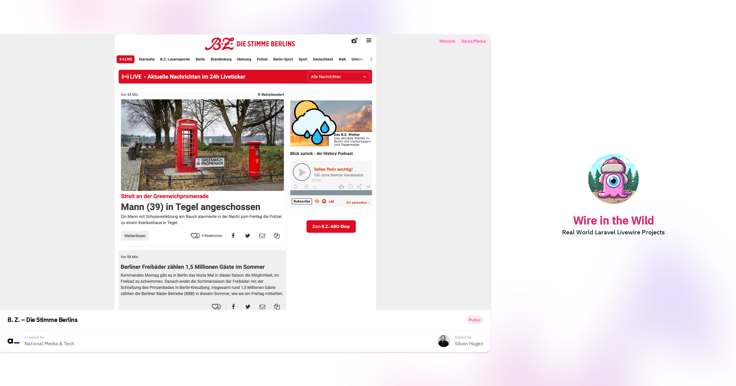 B. Z. – Die Stimme Berlins | Wire in the Wild