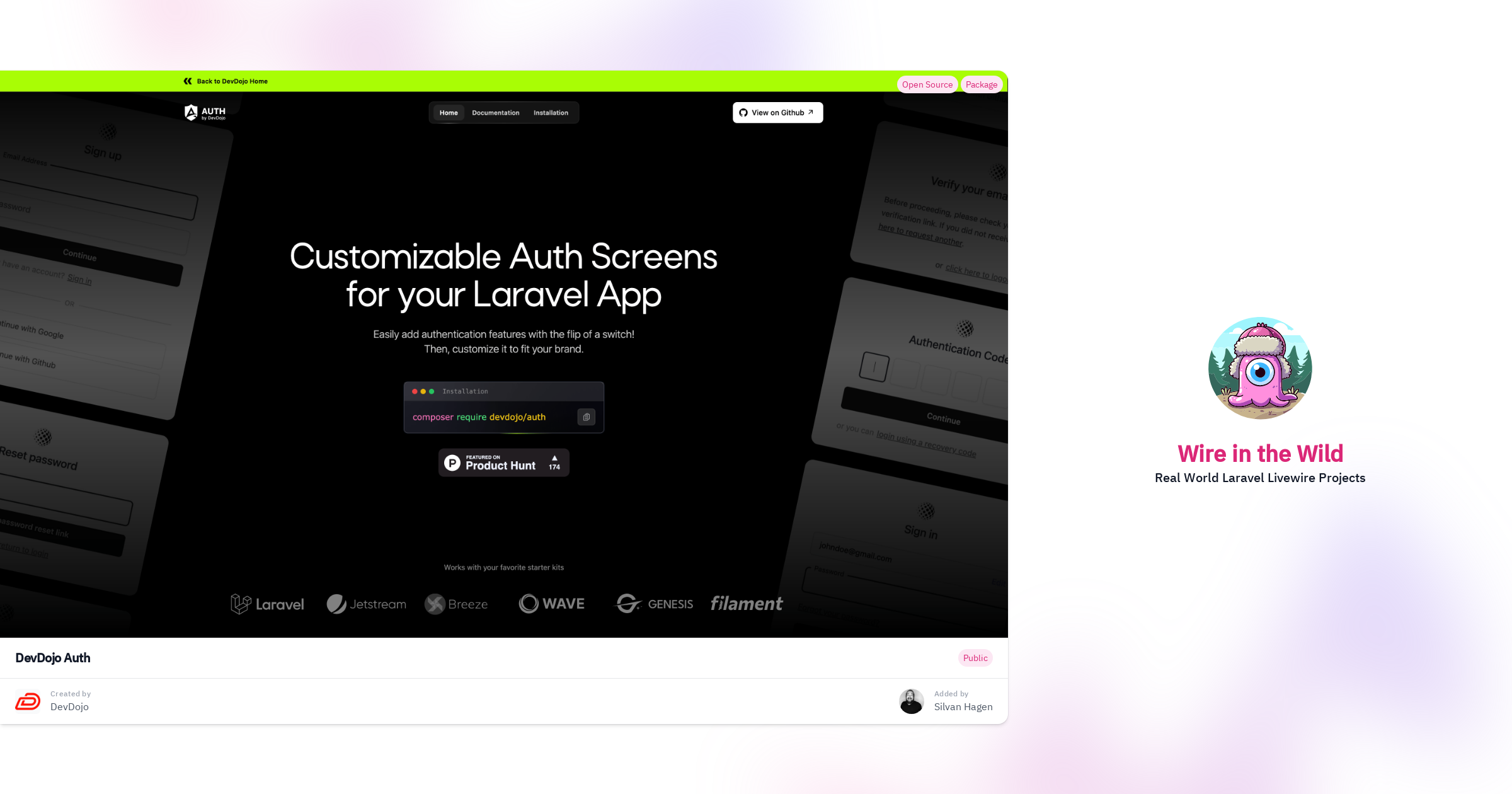 DevDojo Auth | Wire in the Wild