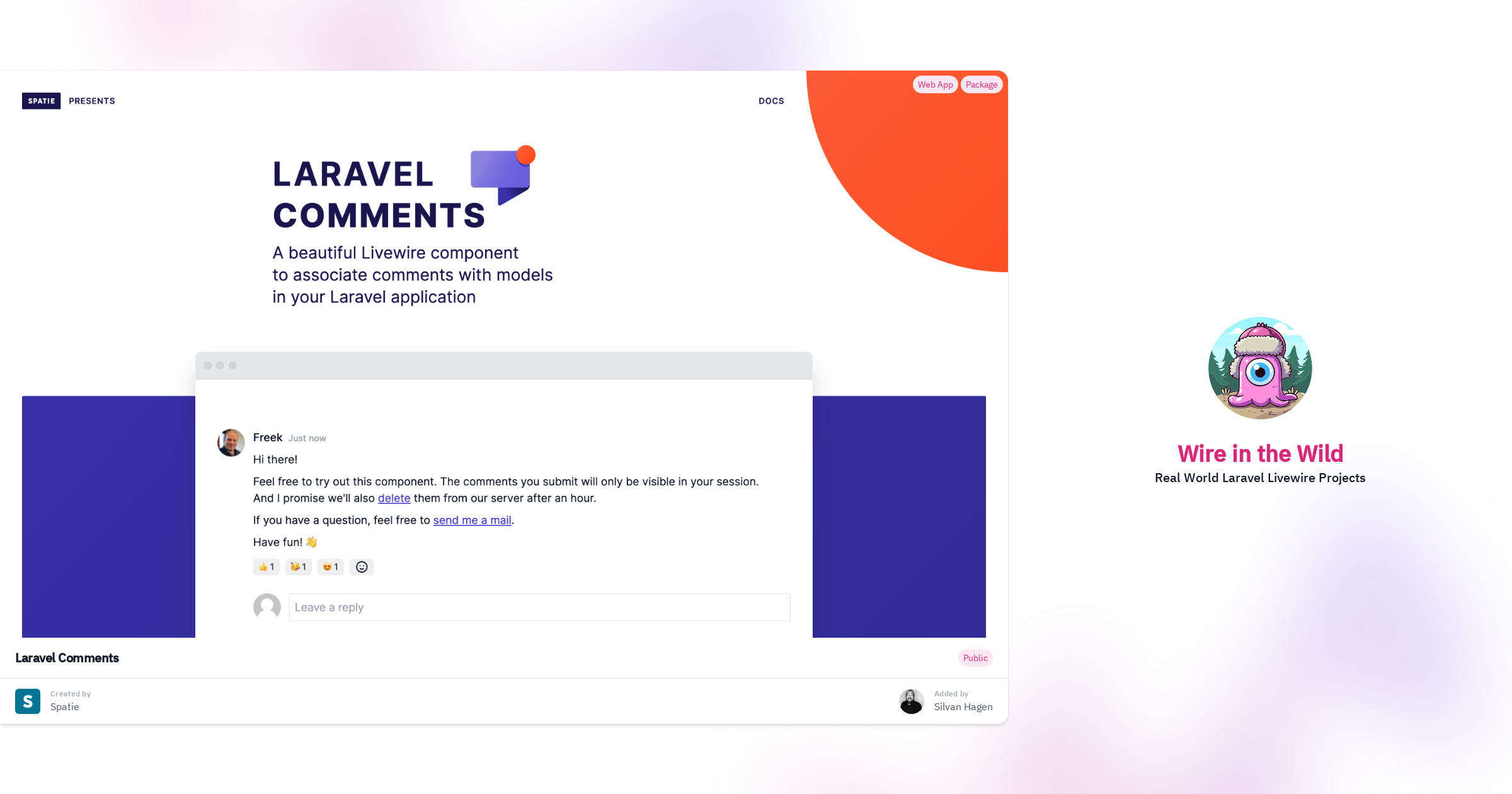 Laravel Comments | Wire in the Wild