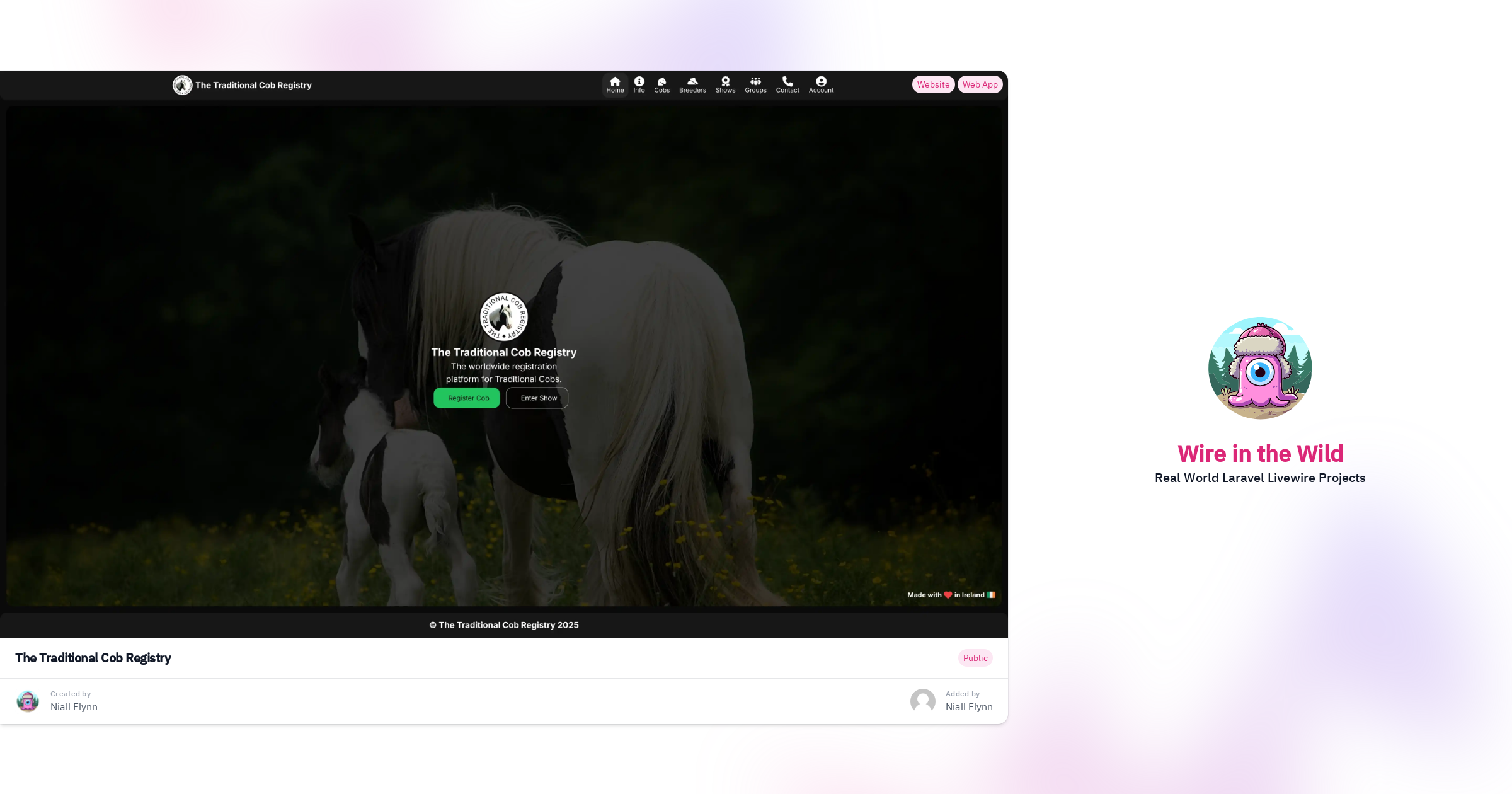 The Traditional Cob Registry | Wire in the Wild