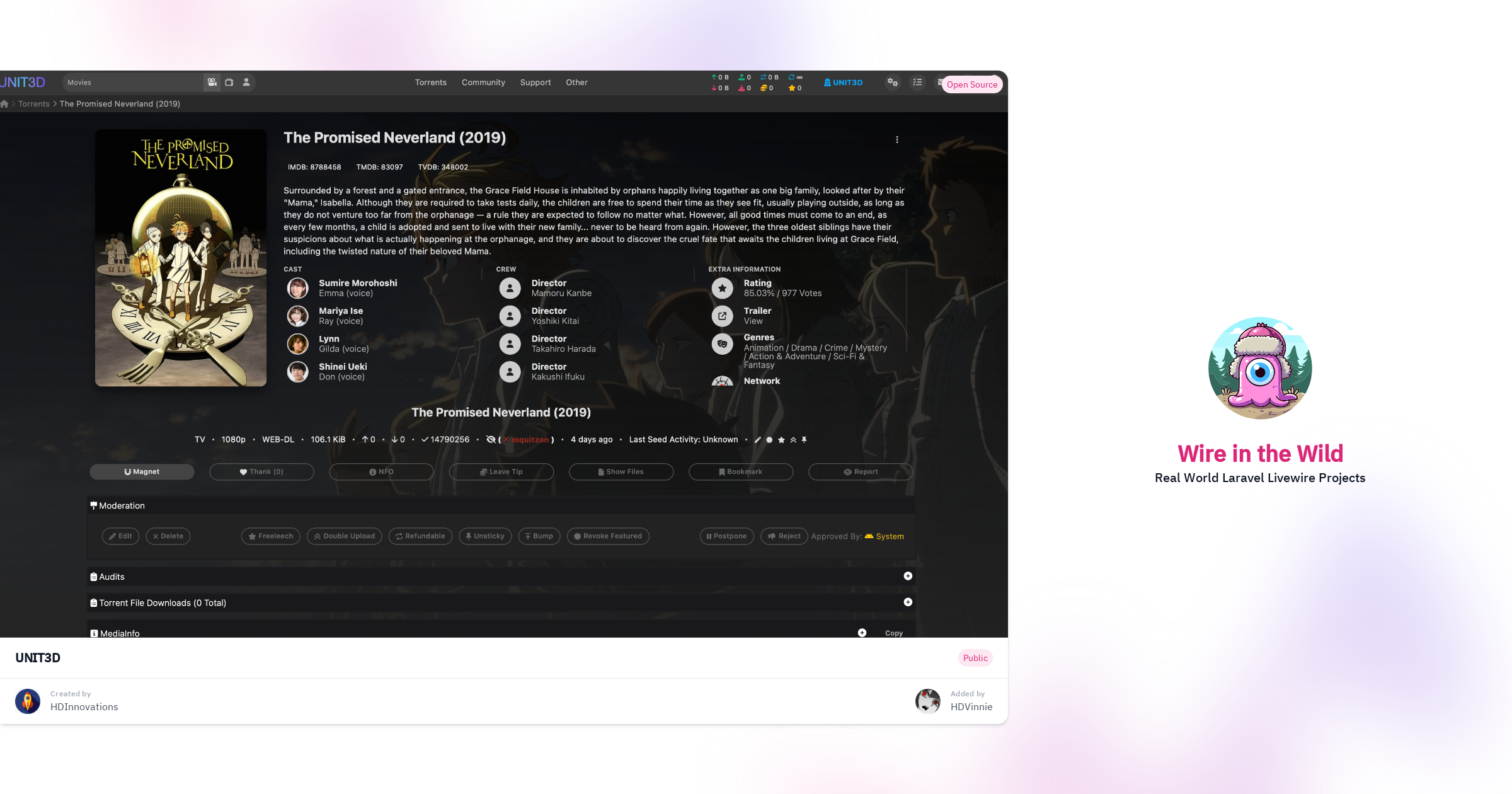 UNIT3D | Wire in the Wild