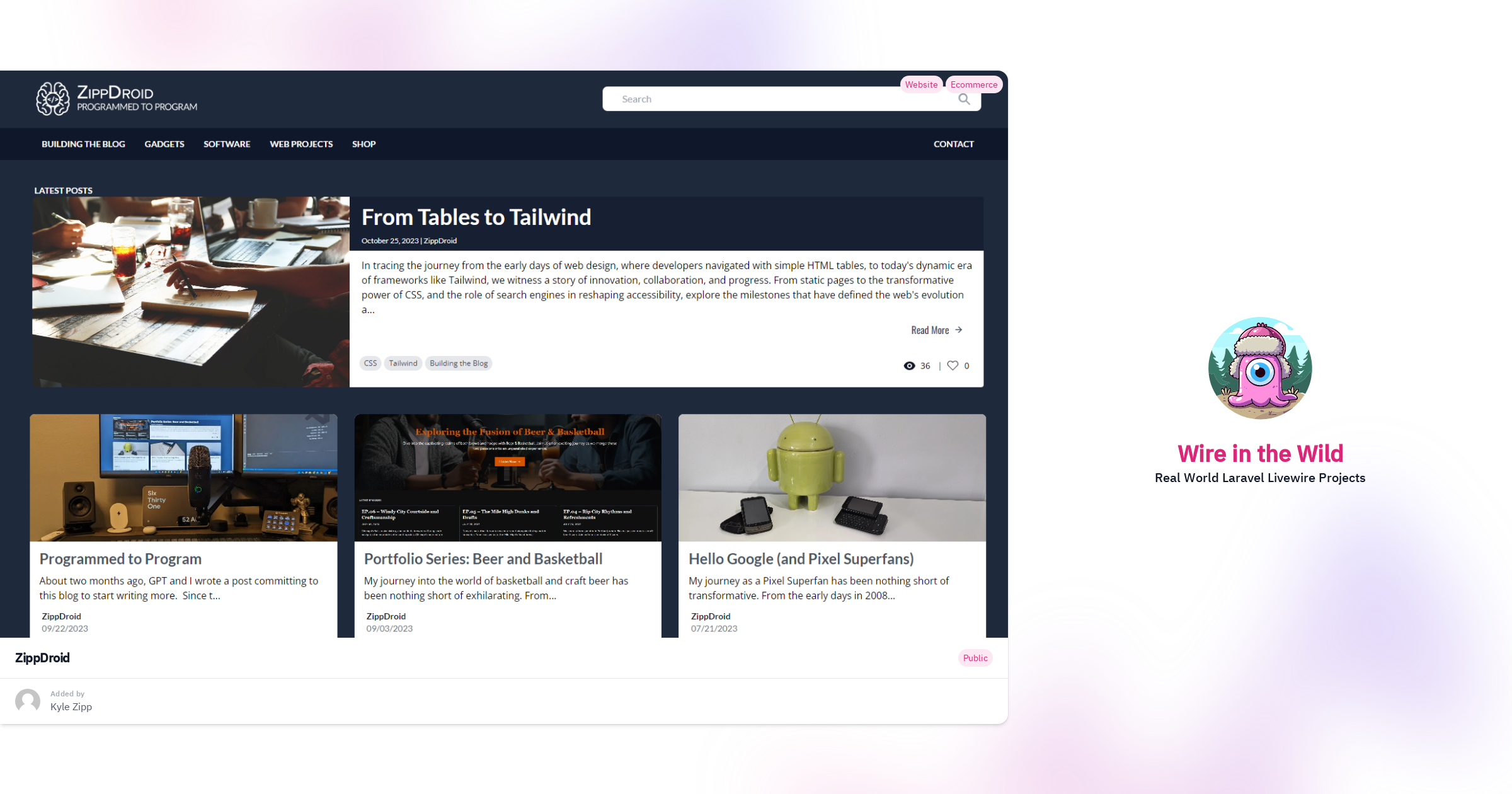 ZippDroid | Wire in the Wild